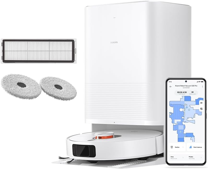 Xiaomi Robot Vacuum X20 Pro with 7000Pa Suction power, All-in-One ...