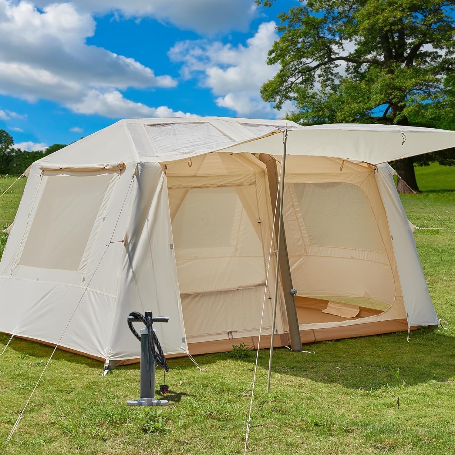 Order 6-8 person inflatable camping tent, easy to install outdoor tent ...