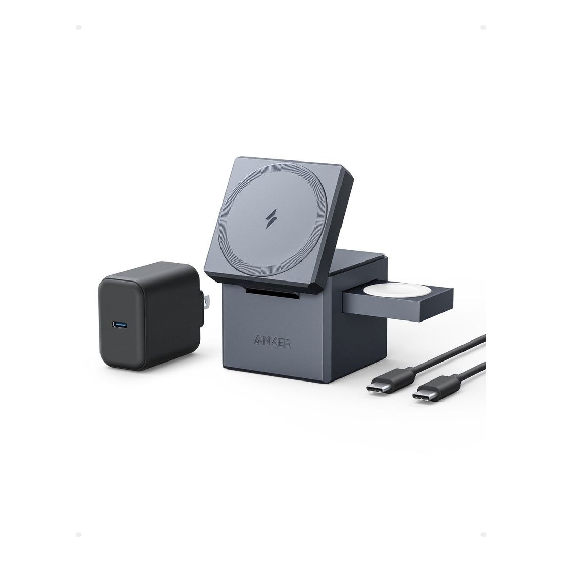 Anker 3-In-1 Cube With Magsafe - Grey price in Kuwait | Compare Prices