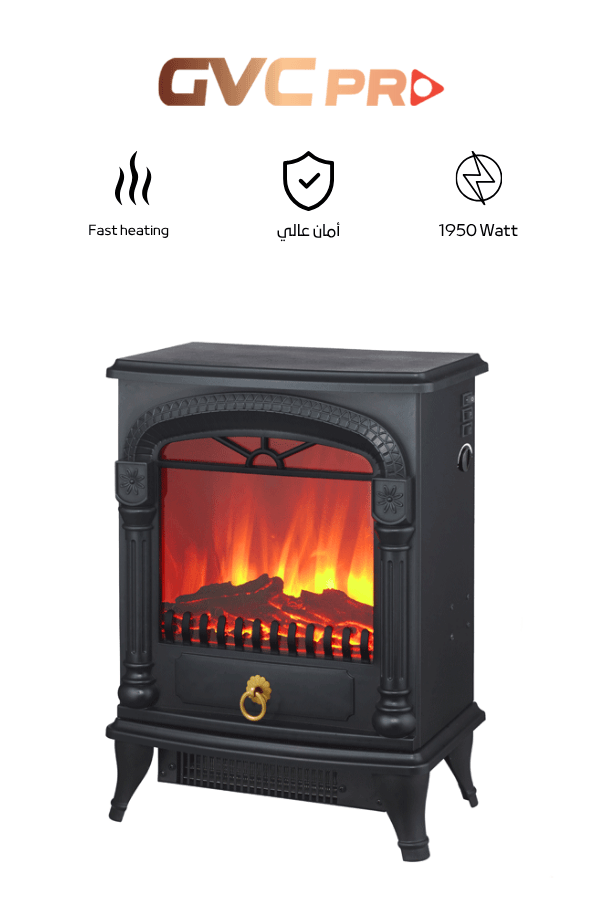 Order Electric Decorative Heater, Elegant Black Color, Classic Design ...