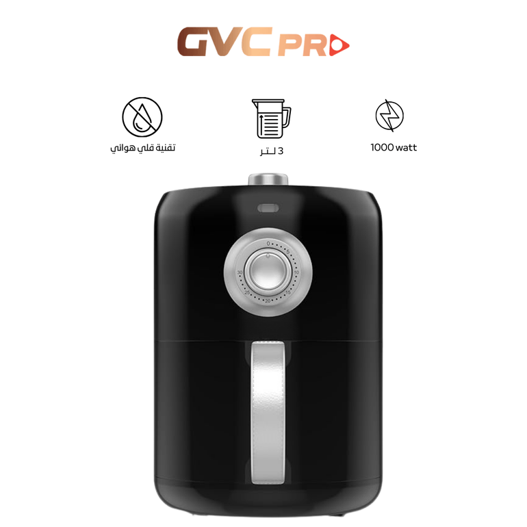 Order Oil-Free Air Fryer, 3L Capacity, Sleek Black Design, 1000W Power ...
