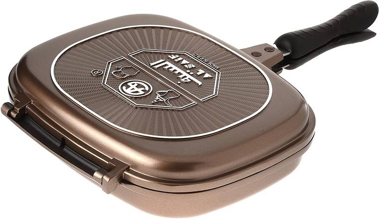 Order Double-Sided Frying Pan with Non-Stick Coating and Magnetic ...