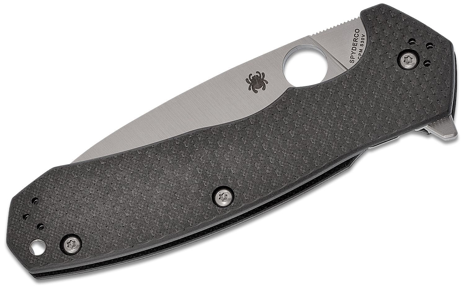 Order Spyderco Amalgam Flipper Knife S30V Satin Plain Blade, Carbon ...
