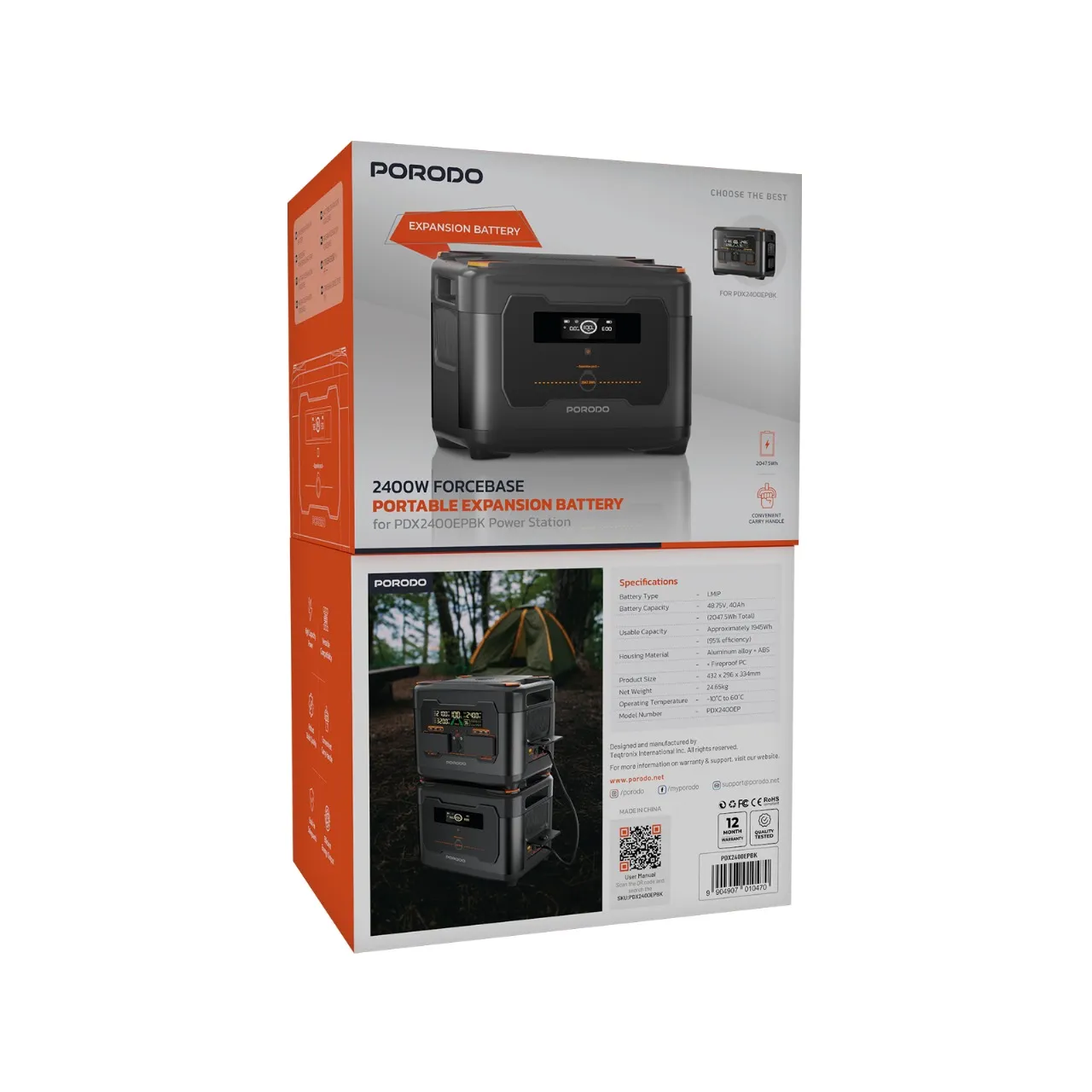 Order Porodo Portable 2047.5Wh Expansion Battery - Black Now! | Jomla.ae