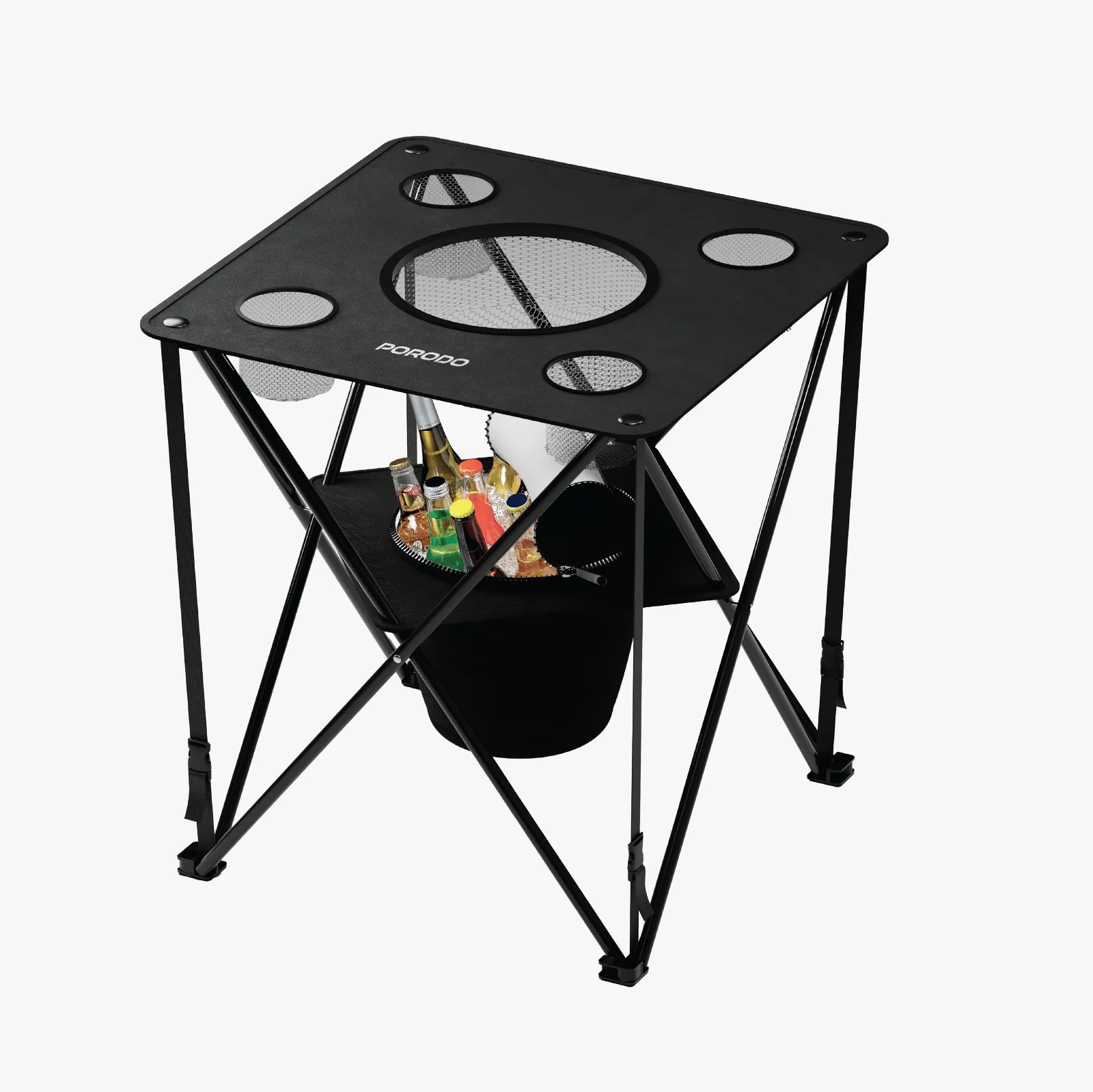 Order Porodo Lifestyle Portable Folding Table With 4 Cup Holder And ...