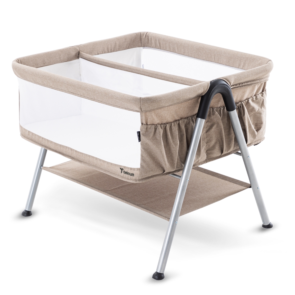 Order Teknum - Fellow 2 Twin Bedside Crib Bassinet - Ivory Now! | Jomla.ae