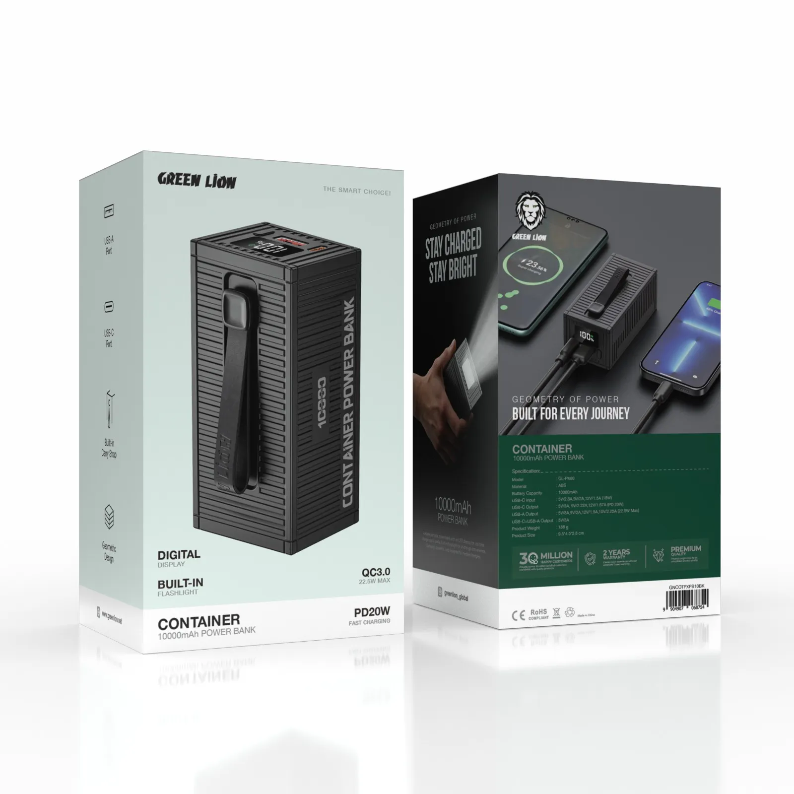 Order Green Lion Container 10000Mah Power Bank Pd 20W - Include 4 In 1 ...