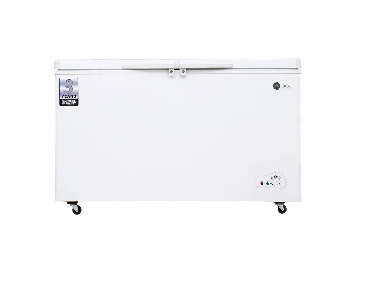 Order Afra 525L Double Door Chest Freezer 550L Gross, White with Lock ...