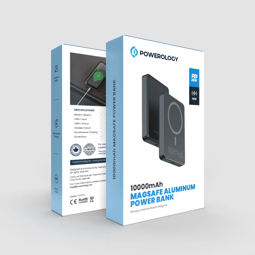 Order Powerology 10000 Mah 20w PD & 15w Magsafe Powerbank - Dark Grey Now! | Jomla.ae