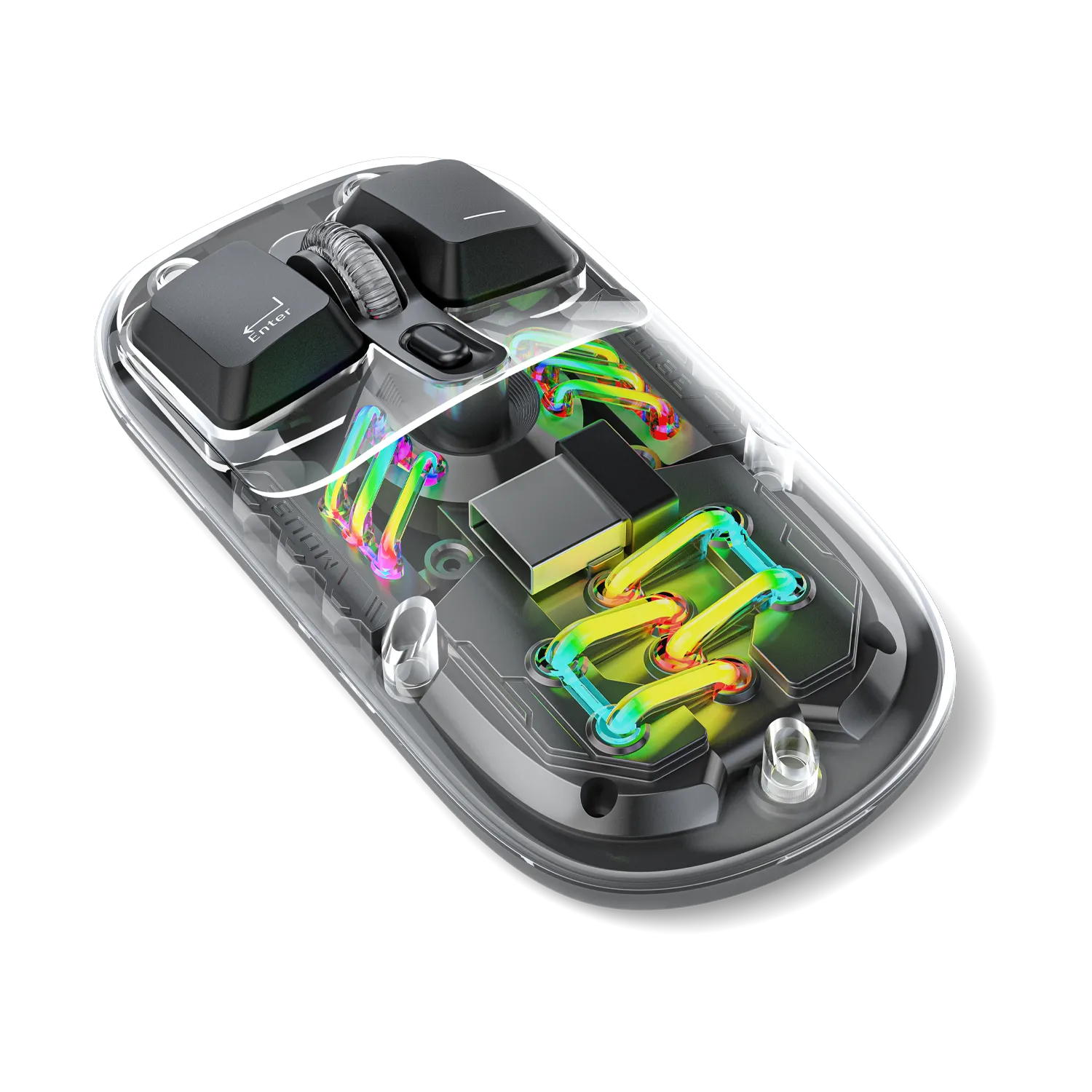 Order Porodo Transprent Mouse 2.4g And Bluetooth Dual Mode - Black Now ...