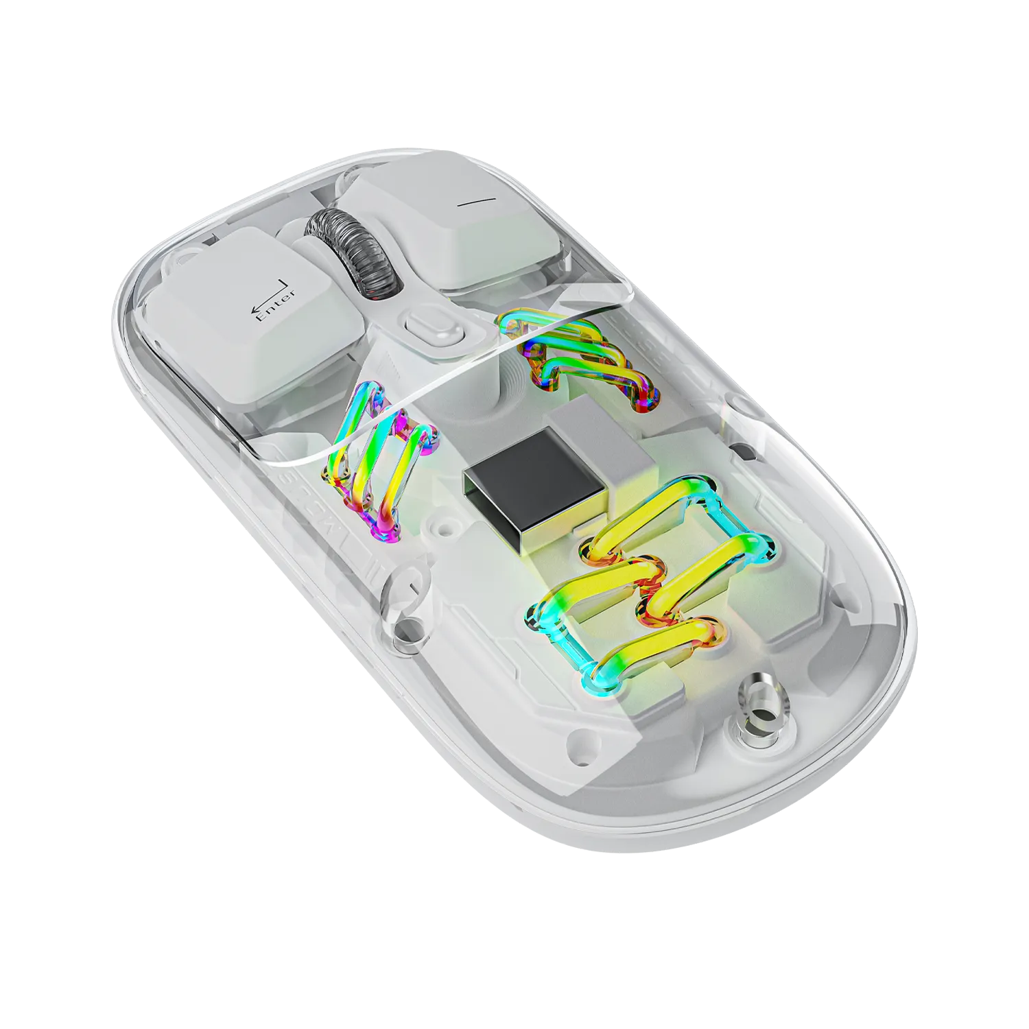 Order Porodo Transprent Mouse 2.4g And Bluetooth Dual Mode - White Now ...