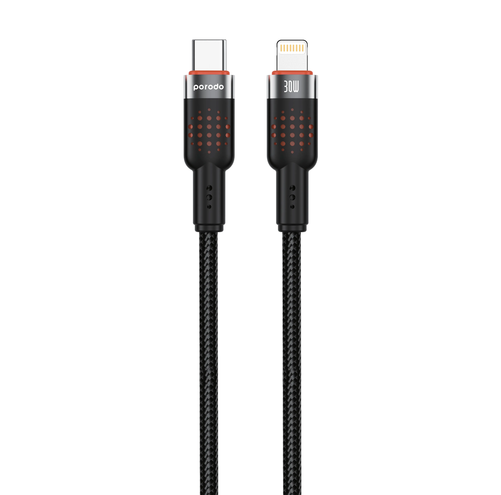 Order PORODO ALUM. ALLOY BRAIDED CABLE TYPE-C TO LIGHTNING 30W 1.2M ...